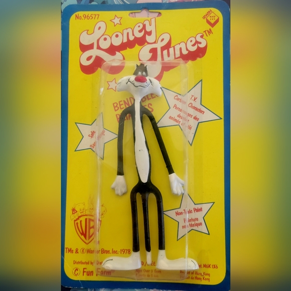 Warner Bros. | Toys | Vintage 978 Looney Tunessylvester Cat Toy Bendy ...